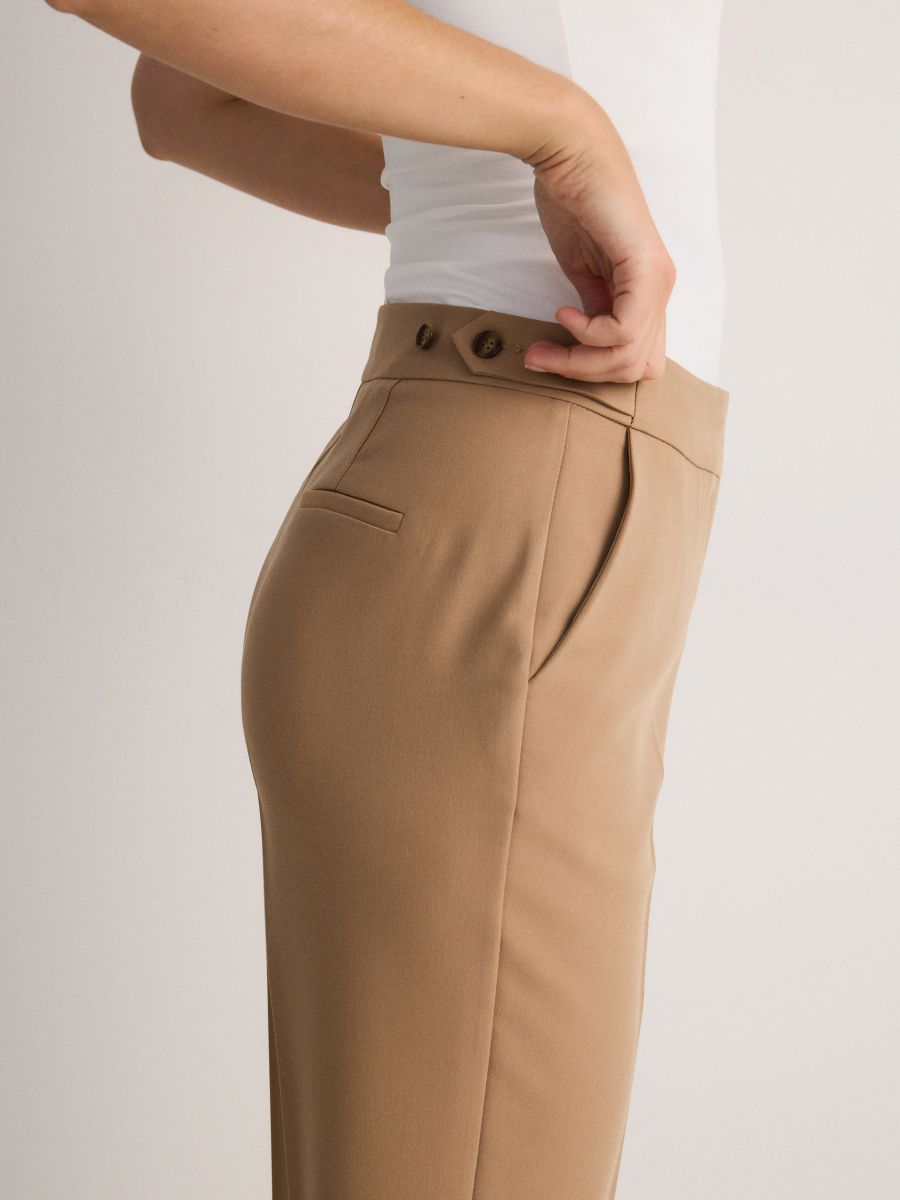 Viscose blend cigarette trousers