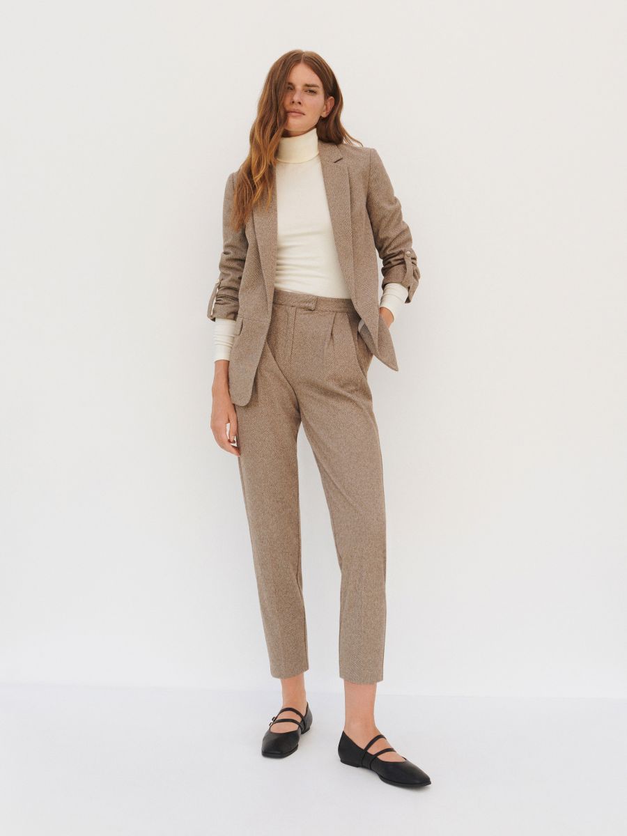 Cigarette trousers with pressed crease