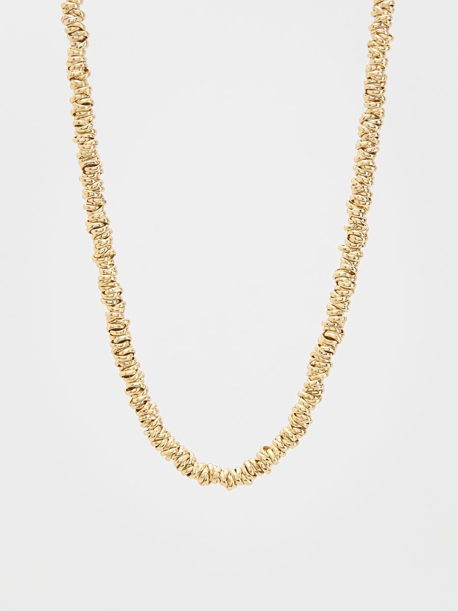 Pozłacany naszyjnik z obrączkami Kolor złoty - RESERVED - 5497Y-GLD