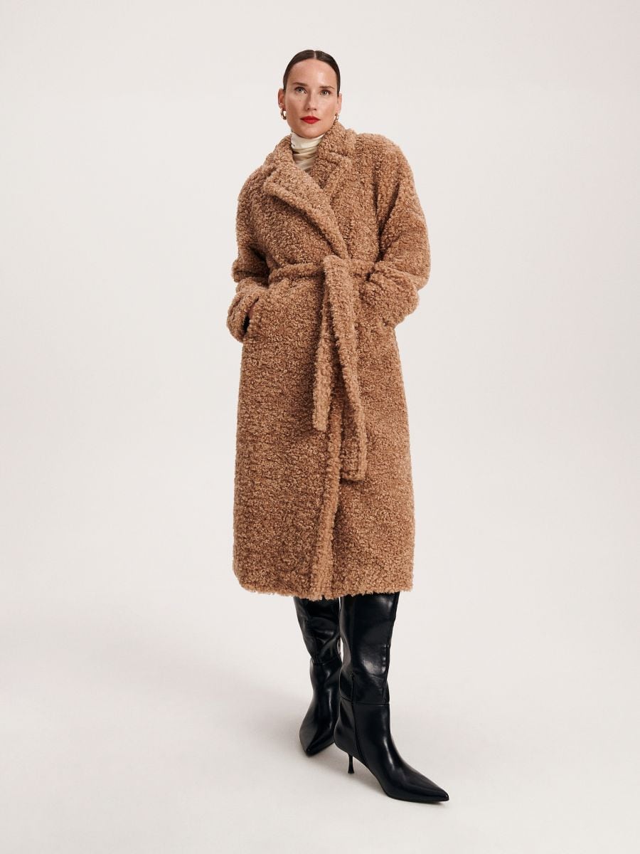 Faux shearling coat Color golden brown - RESERVED - 5661B-82X Faux shearling coat Color golden brown - RESERVED - 5661B-82X