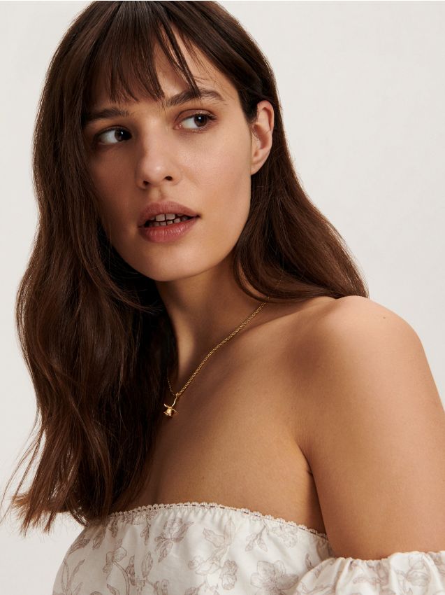 Naszyjnik z zawieszką Kolor złoty - RESERVED - 0264X-GLD