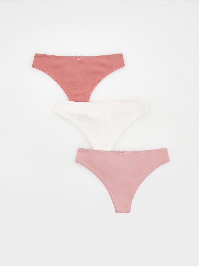 Majtki typu stringi 3 pack Kolor różowy - RESERVED - 1401Y-30X