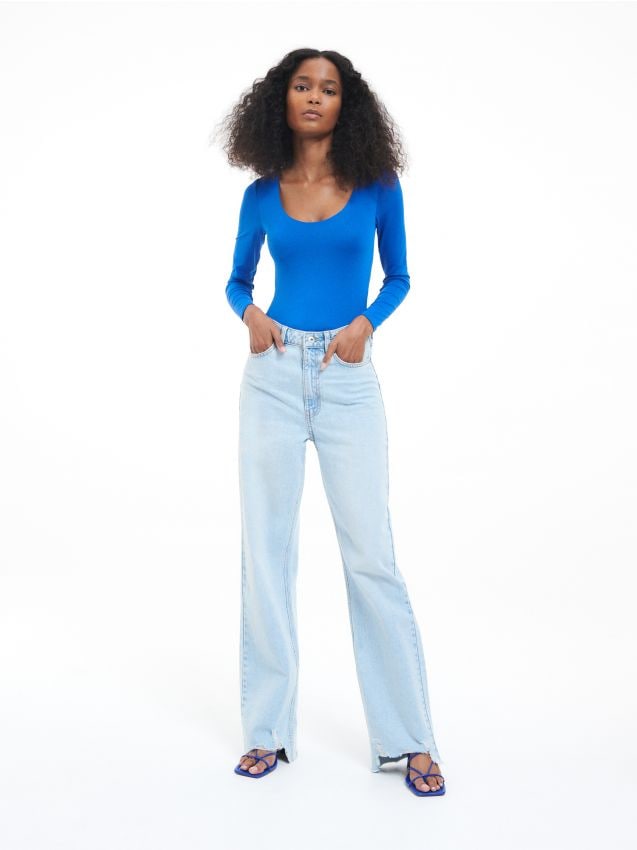 Body slim fit Kolor niebieski - RESERVED - 1663P-54X