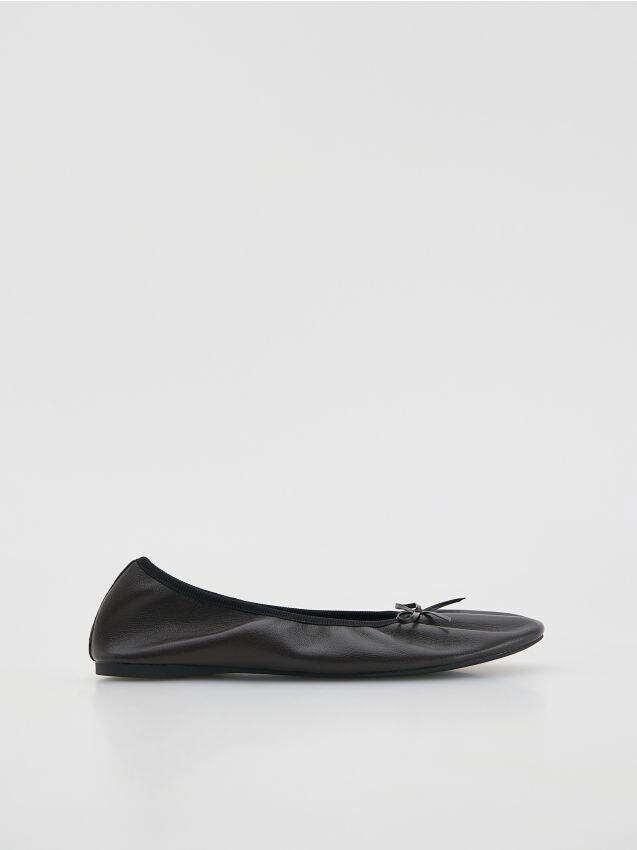 Baletanke s mašnom boja tamno braon - RESERVED - 225FF-89X