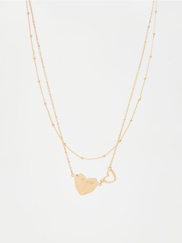 Naszyjnik z sercami Kolor złoty - RESERVED - 5357Y-GLD