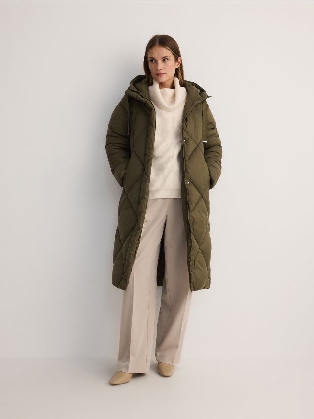 Quilted coat Color green - RESERVED - 587AY-87X