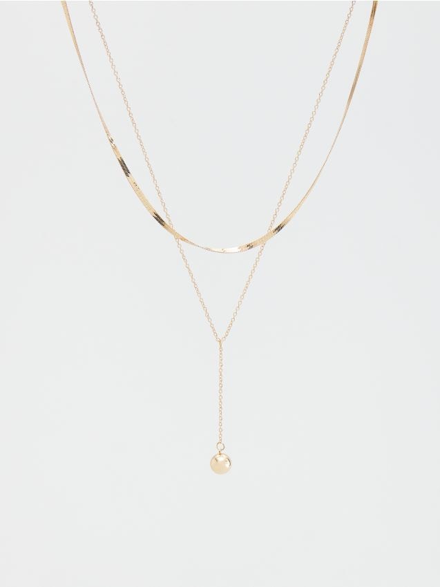 Naszyjnik z zawieszką Kolor złoty - RESERVED - 7044S-GLD