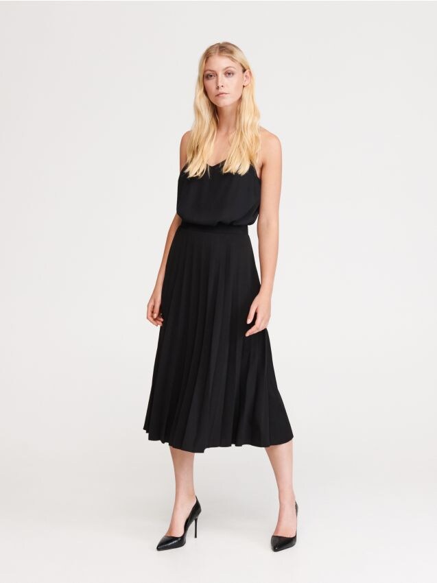 Plissérok KLEUR zwart - RESERVED - WY501-99X